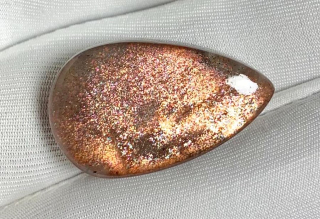 25.25 Cts Multi Colour Schiller Coca Sunstone Pear Shape Flashy Dotted ...