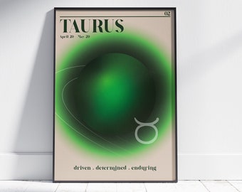 Taurus Star Sign Poster - Etsy