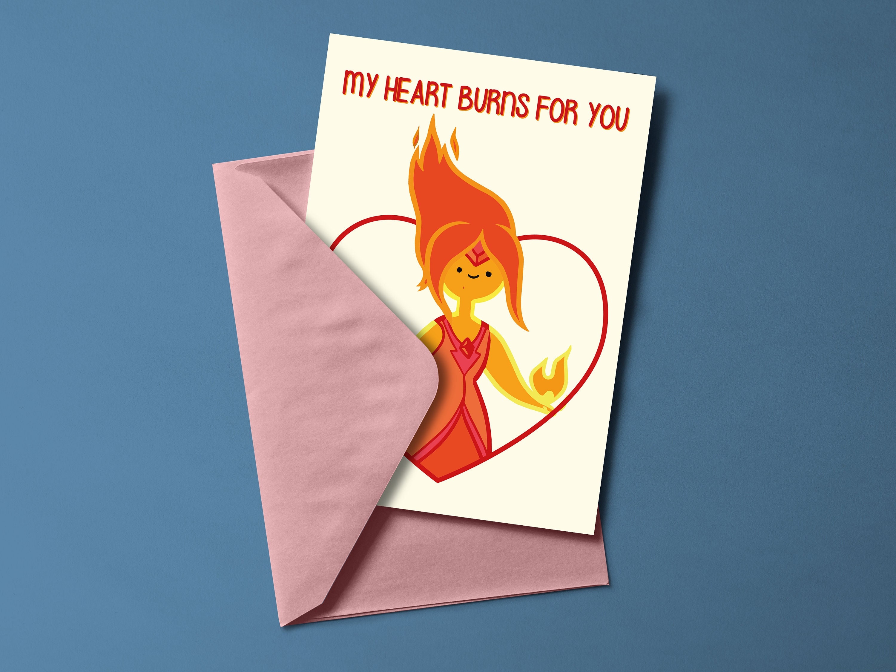 Flame Princess Valentine's Day Card: Adventure Time Cartoon (digital ...