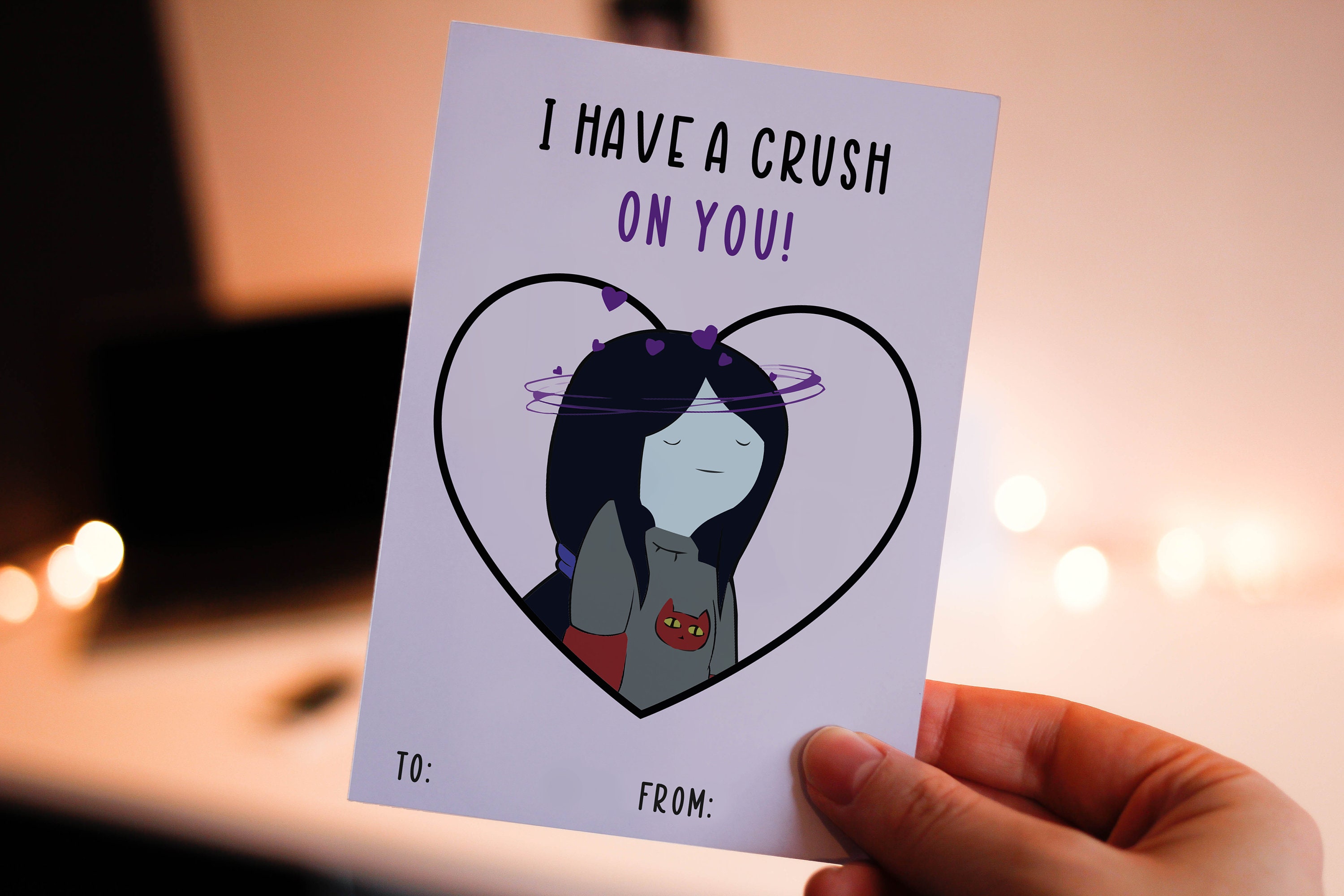 Marceline Valentine's Day Card: Adventure Time Lesbian Card (digital ...