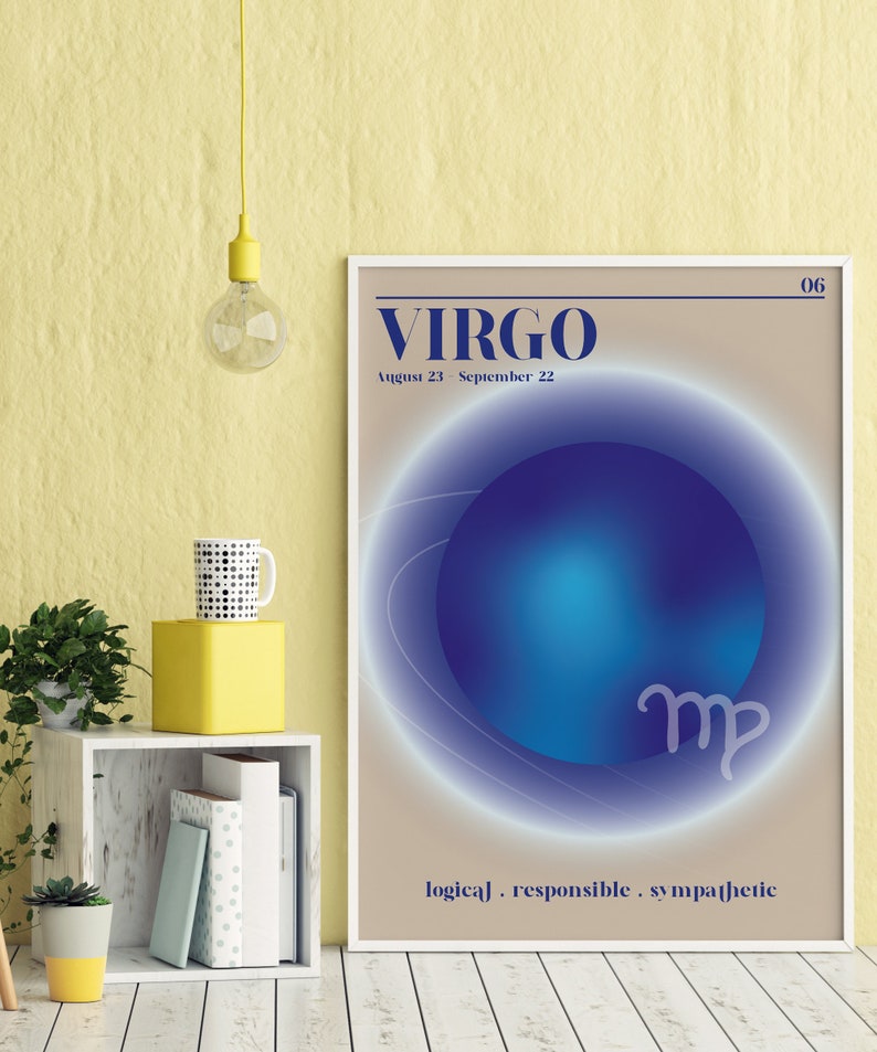 Virgo Star Sign Aura Gradient Art Print (digital Download) - Etsy
