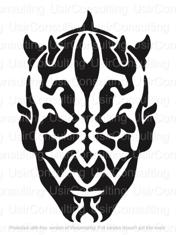 Darth Maul Face Paint Template