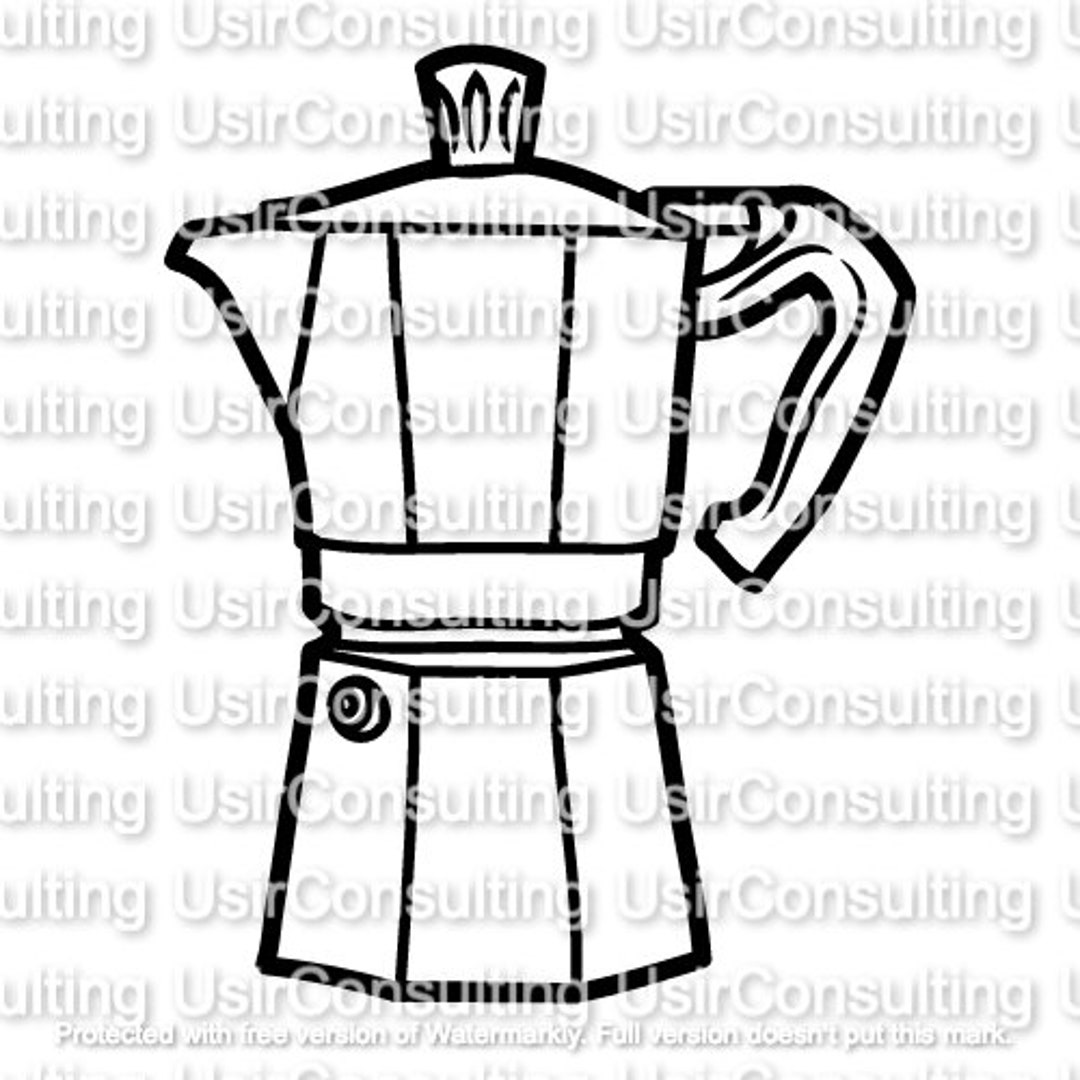 Greca Coffee Pot Digital Image: SVG/JPG/PNG Clip Art (digital Download ...