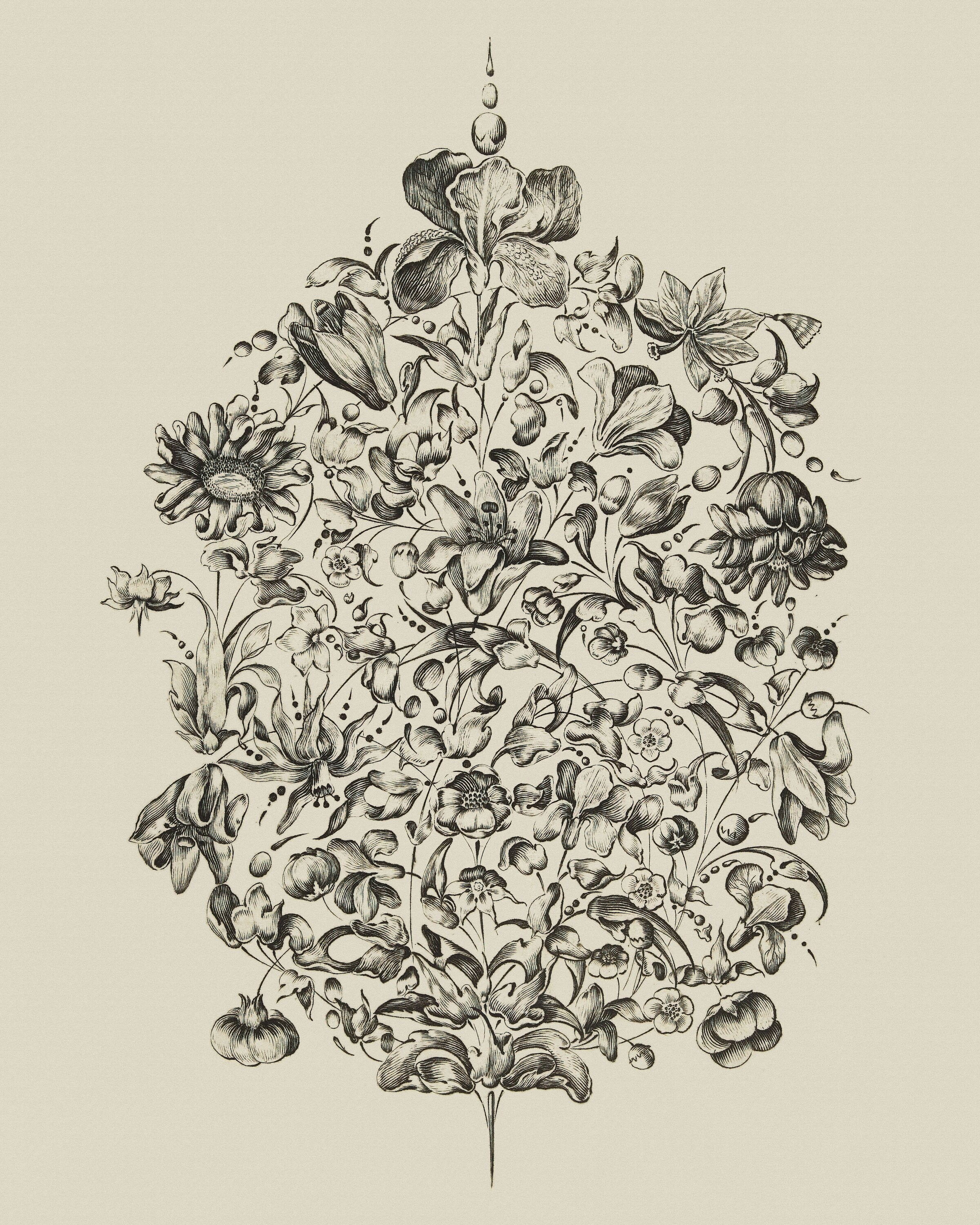 Printable Download, Master Work of Art, Goldsmith Bouquet With Flowers ...