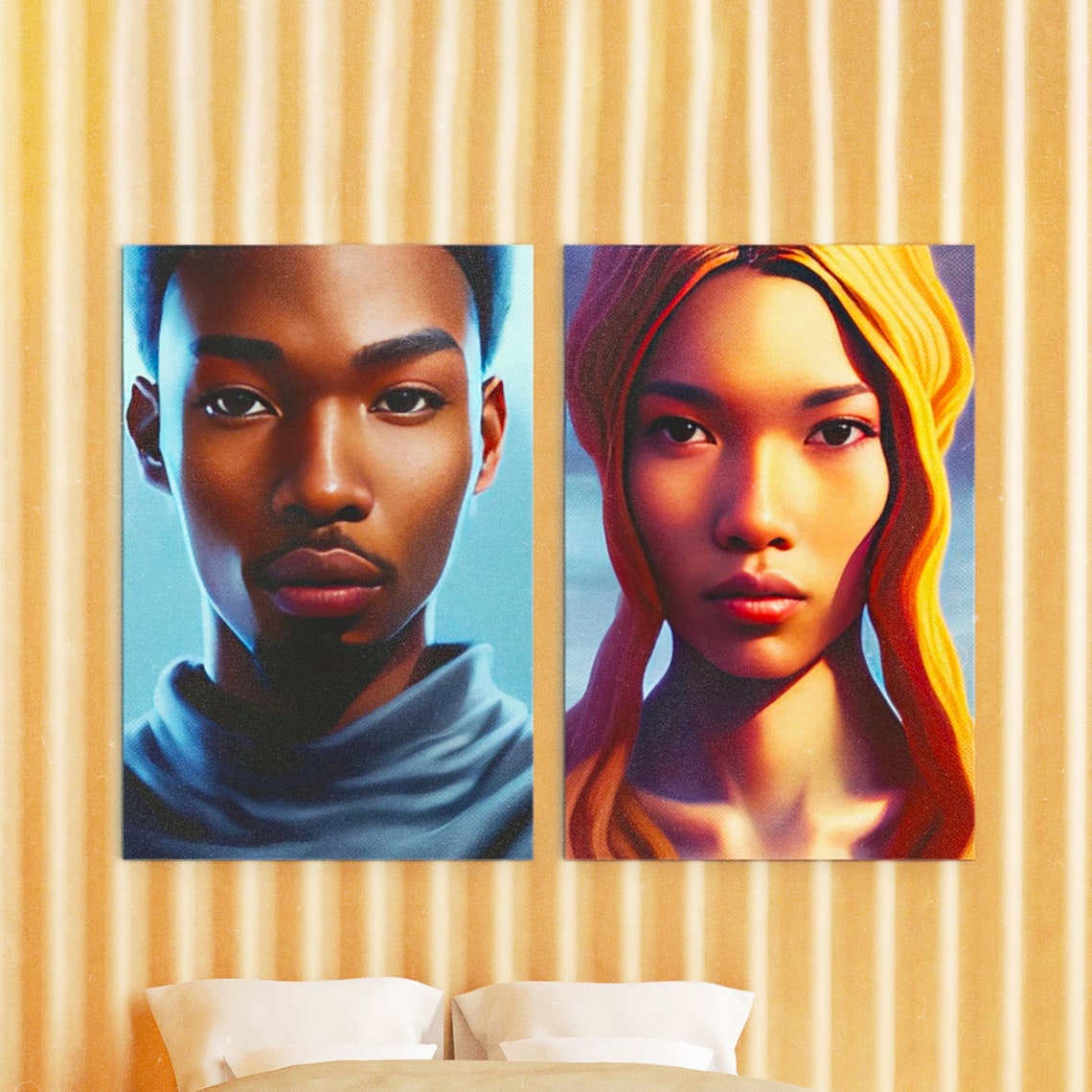 Custom AI Portrait AI Art Print Fantasy Portrait Unique - Etsy