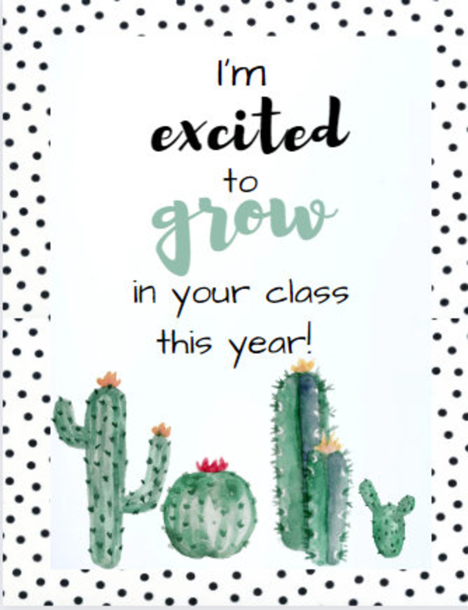 Excited to Grow in Your Class This Year- Gift Tag- Plant- Teacher Gift ...