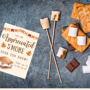 S'more Fall Gift Tag Appreciation- Smore Tag- Treat Tag- Fall Tag ...