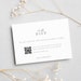 Minimalist QR Code RSVP Card Template, Editable Modern Wedding Rsvp ...