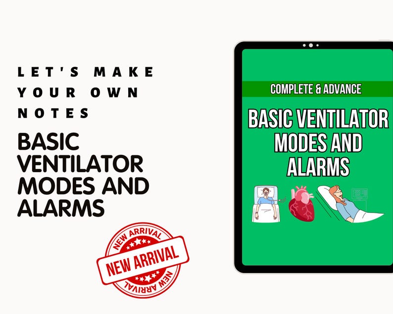 Ventilator Modes and Alarms Cheat Sheet | Nurse Study Guide (digital ...