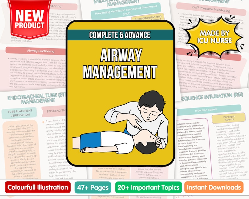Airway Management Respiratory Emergencies Digital Notes | ICU Nursing ...