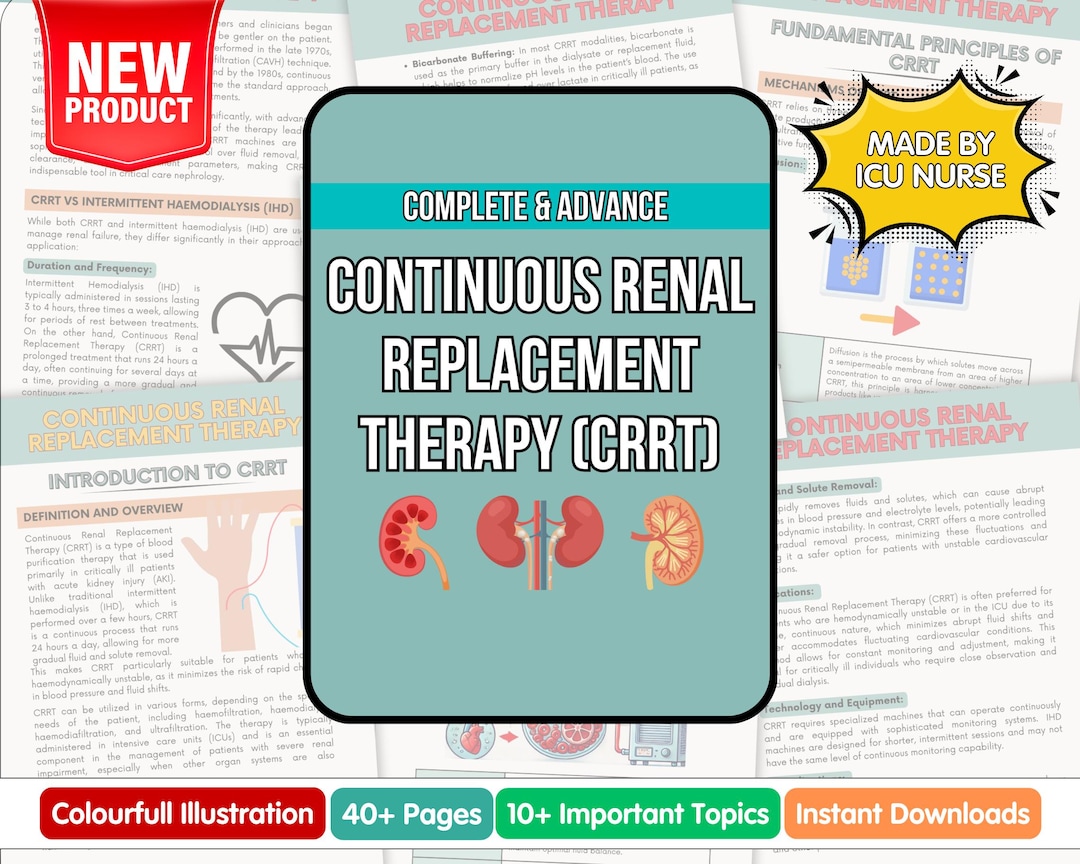 CRRT Crash Course, ICU Nursing Study Guide (digital Download) - Etsy