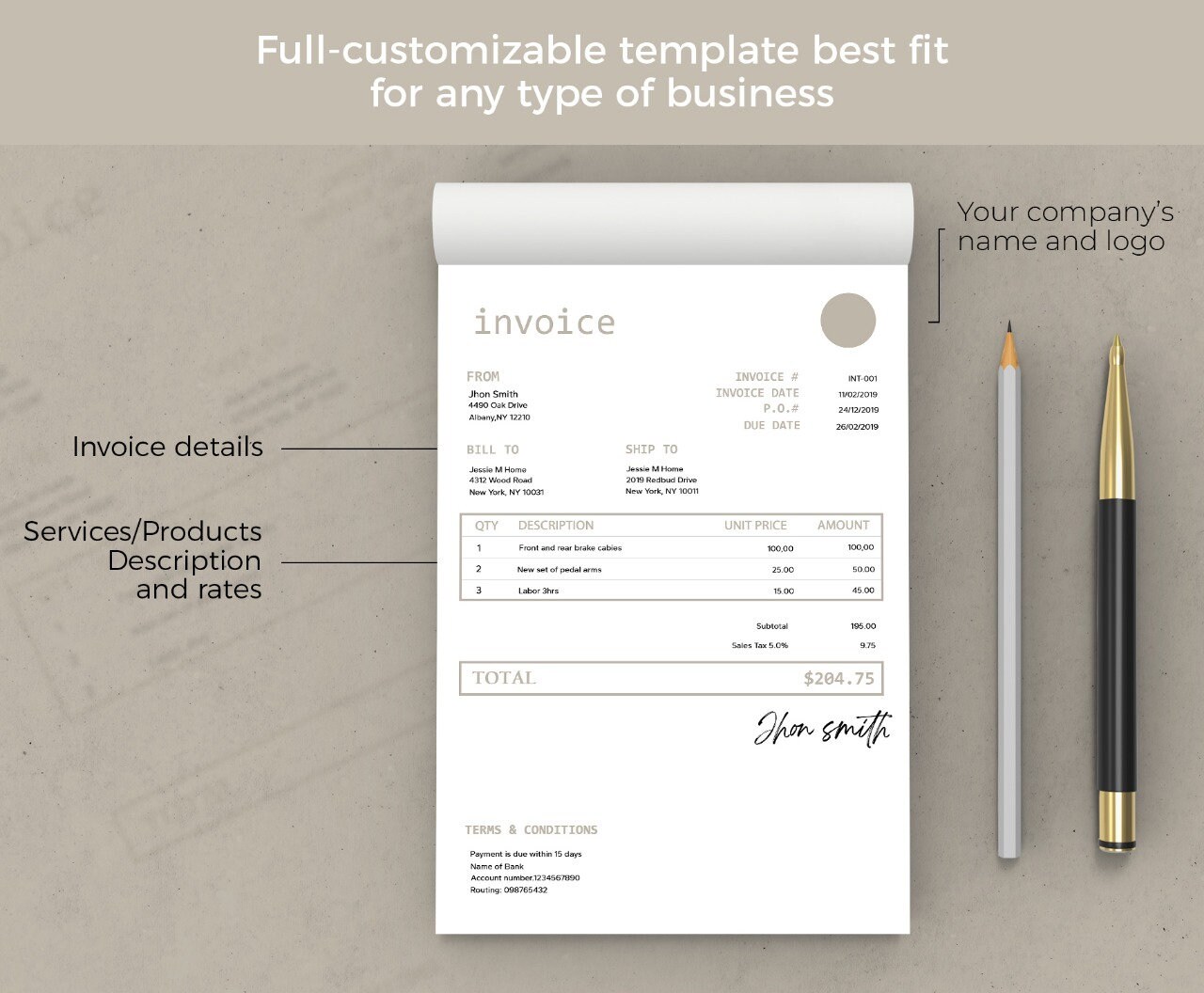 Receipt Template Invoice Template Invoice Receipt Order - Etsy Australia