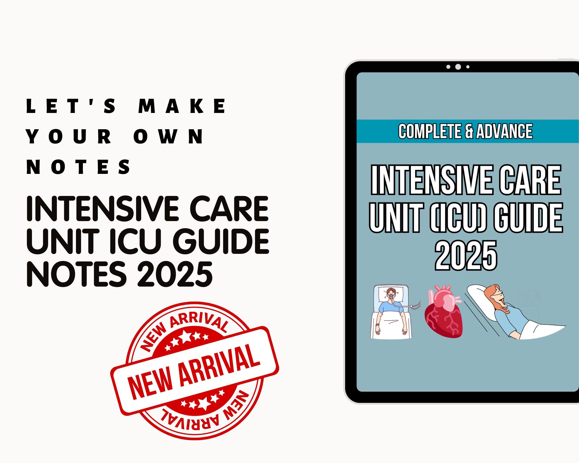 ICU Study Guide Bundle: Critical Care Nursing Notes (digital Download ...