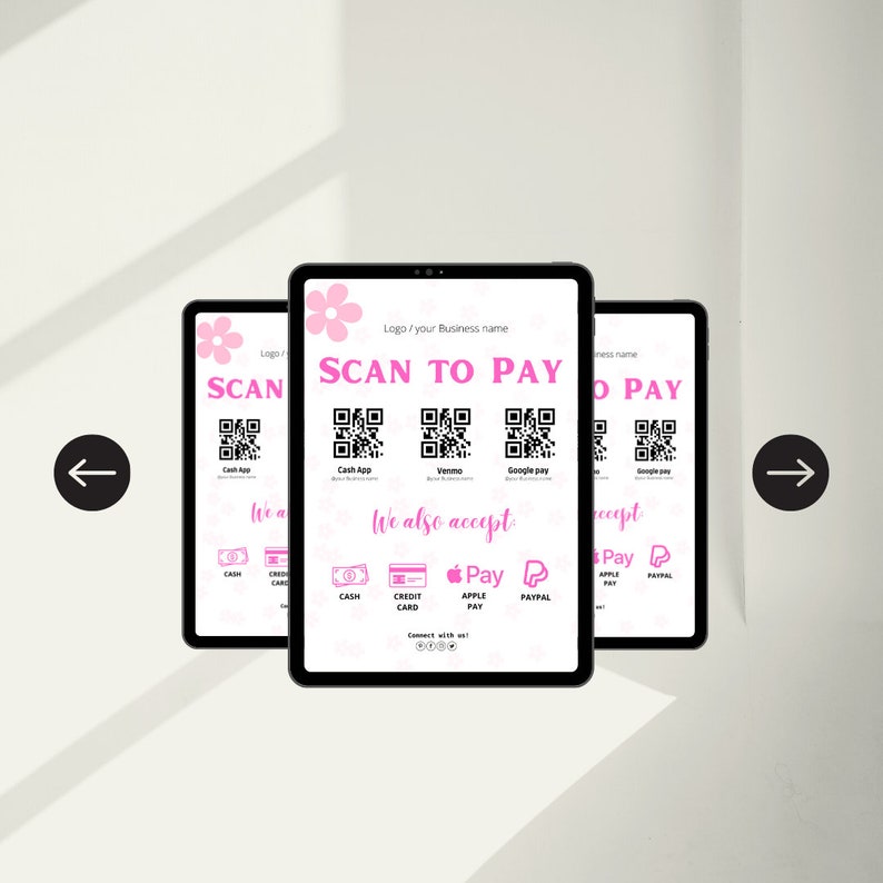 Scan to Pay Scan to Pay Template QR Code Template Scan to - Etsy