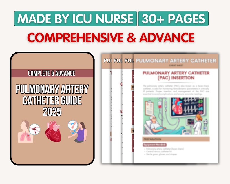 Pulmonary Artery Catheter Guide, CVICU Nurse Notes (digital Download ...