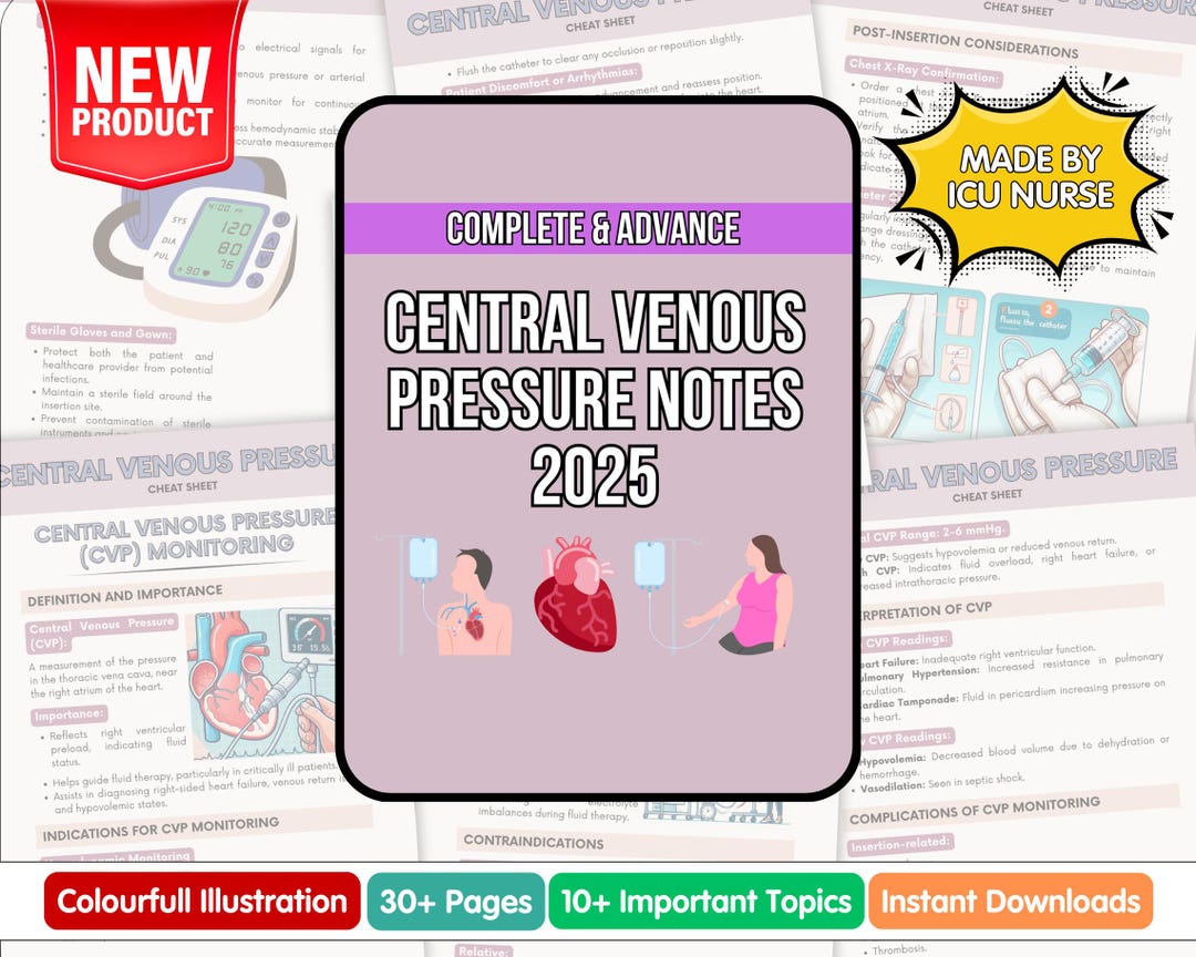 CVP Cheat Sheet, CVICU Nurse Notes, Central Venous Pressure Cheat Shee ...