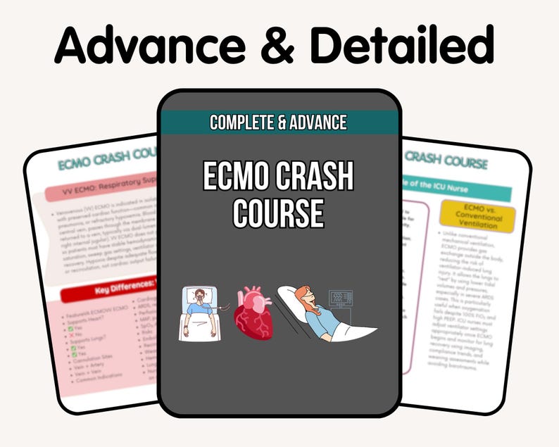 ECMO Crash Course: Critical Care Nursing Notes - CCRN Review (digital ...