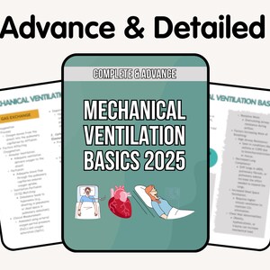 Ventilator Cheat Sheet | Nurse Study Note Guide | NCLEX Prep Sheet | Instant Digital Download ...