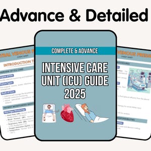 ICU Study Guide Bundle: Critical Care Nursing Notes (digital Download ...