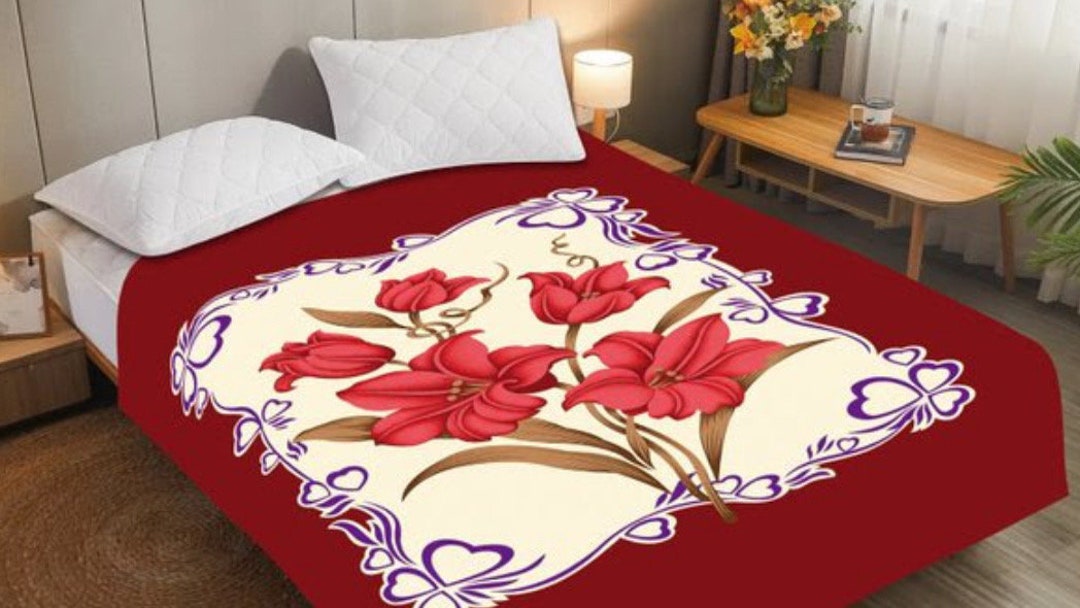 New 12 Pound Heavy Double Korean Mink King Size Super Soft Red - Etsy