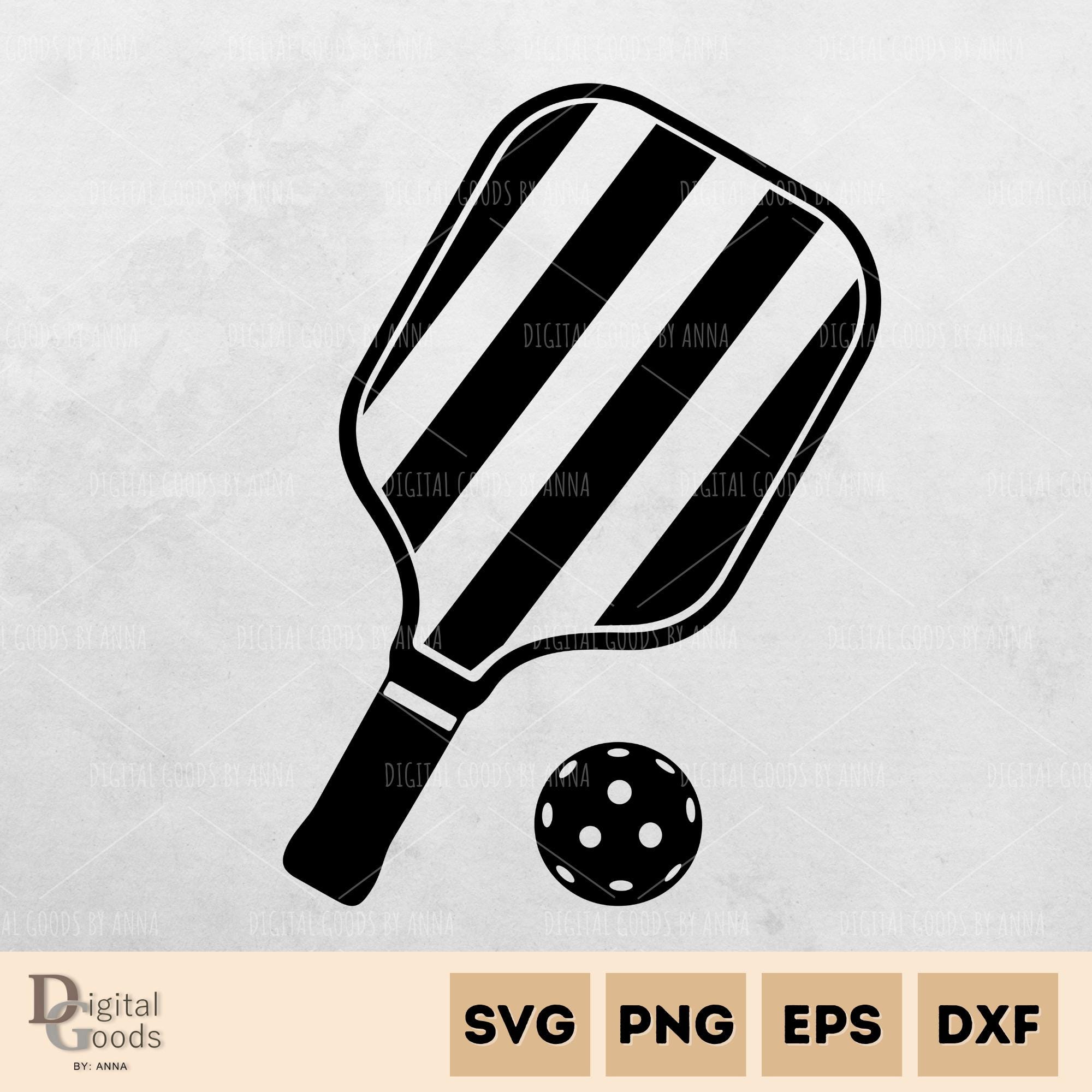 Pickleball SVG PNG Bundle With 6 Designs, Customizable SVG Bundle ...