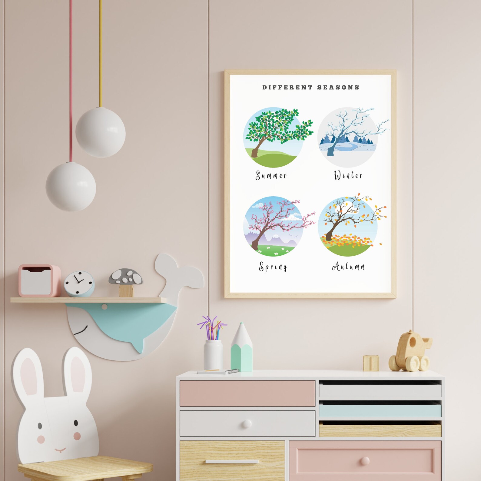 Different Seasons Poster Four Seasons Art Classroom Poster - Etsy