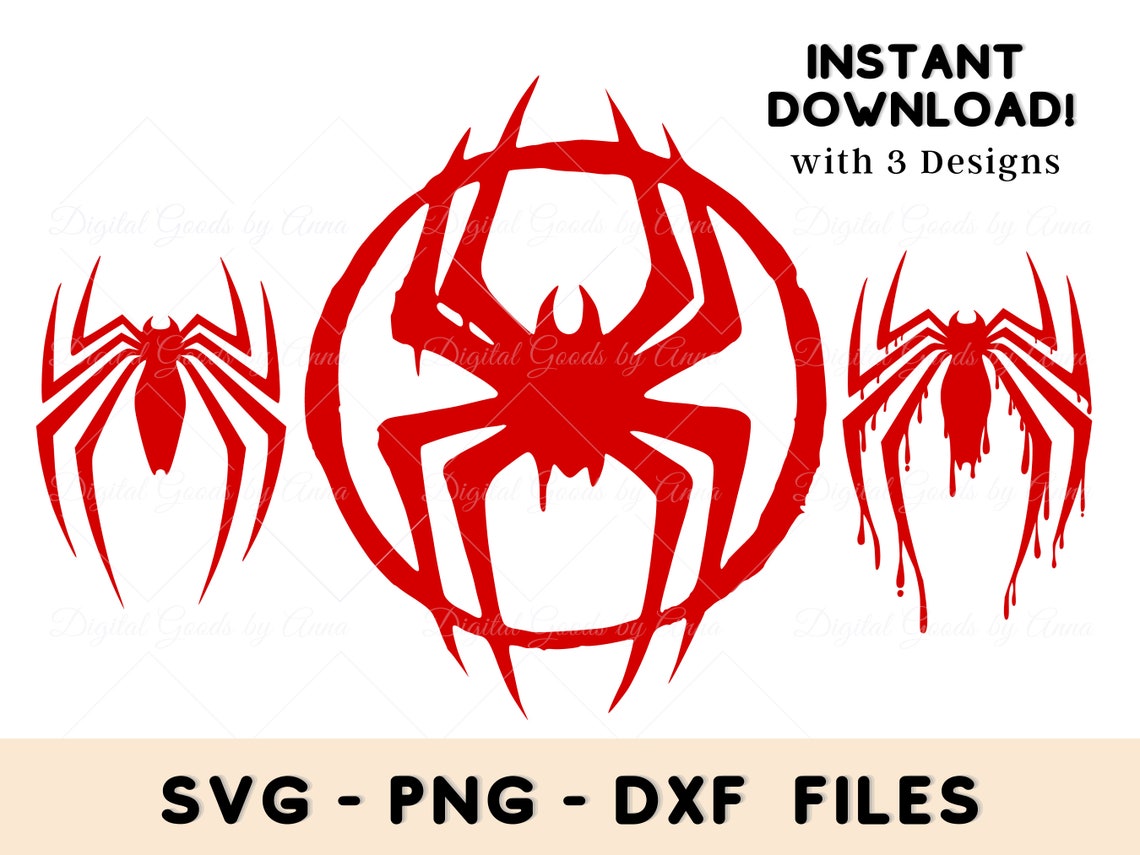Spiderman Logo SVG, PNG, DXF Files, Across the Spider Verse (digital ...
