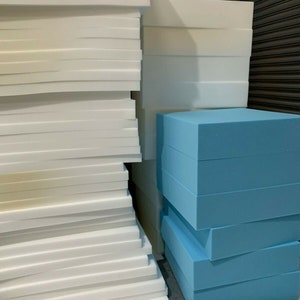 Blue Foam Cut to Any Size High Density Firm Foam for Sofa Seat Chair ...