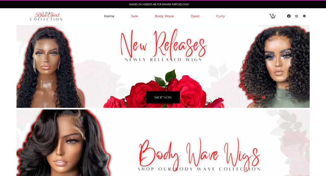 Wix Website Template for Hairstylist, Wigs, Bundles, Hair Products - Etsy