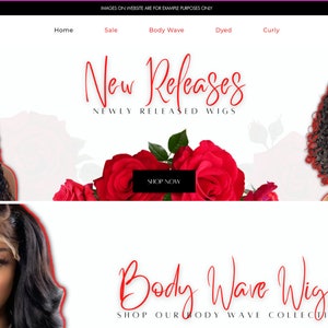 Wix Website Template for Hairstylist, Wigs, Bundles, Hair Products - Etsy