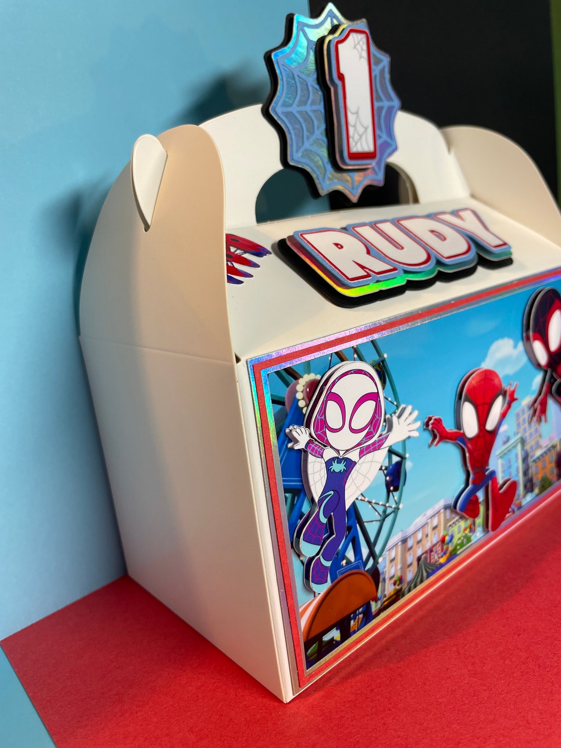 Spidey and Friends Gable Favor Box, Birthday Theme Goodie Box - Etsy