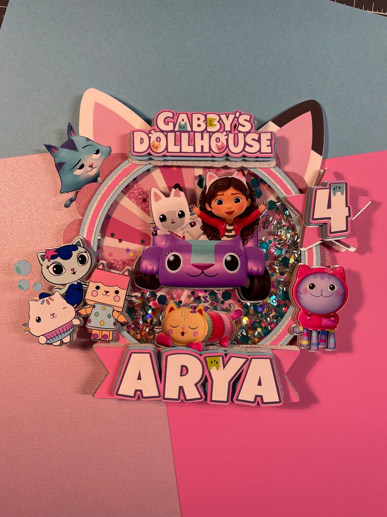 Gabby's Dollhouse Inspired Cake Topper, gabby's Dollhouse Cake Topper ...