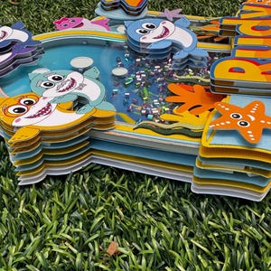 Baby Shark Cake Topper With Shaker and LED Lights. - Etsy