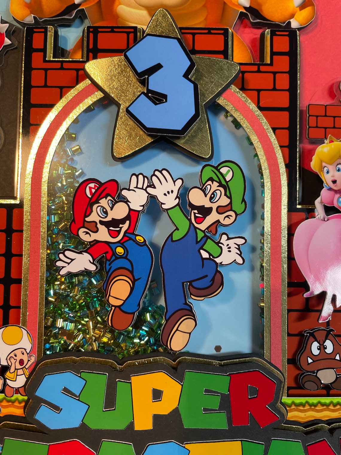 Super Mario Cake Topper, Mario Bros Cake Topper, Mario Cake Topper ...