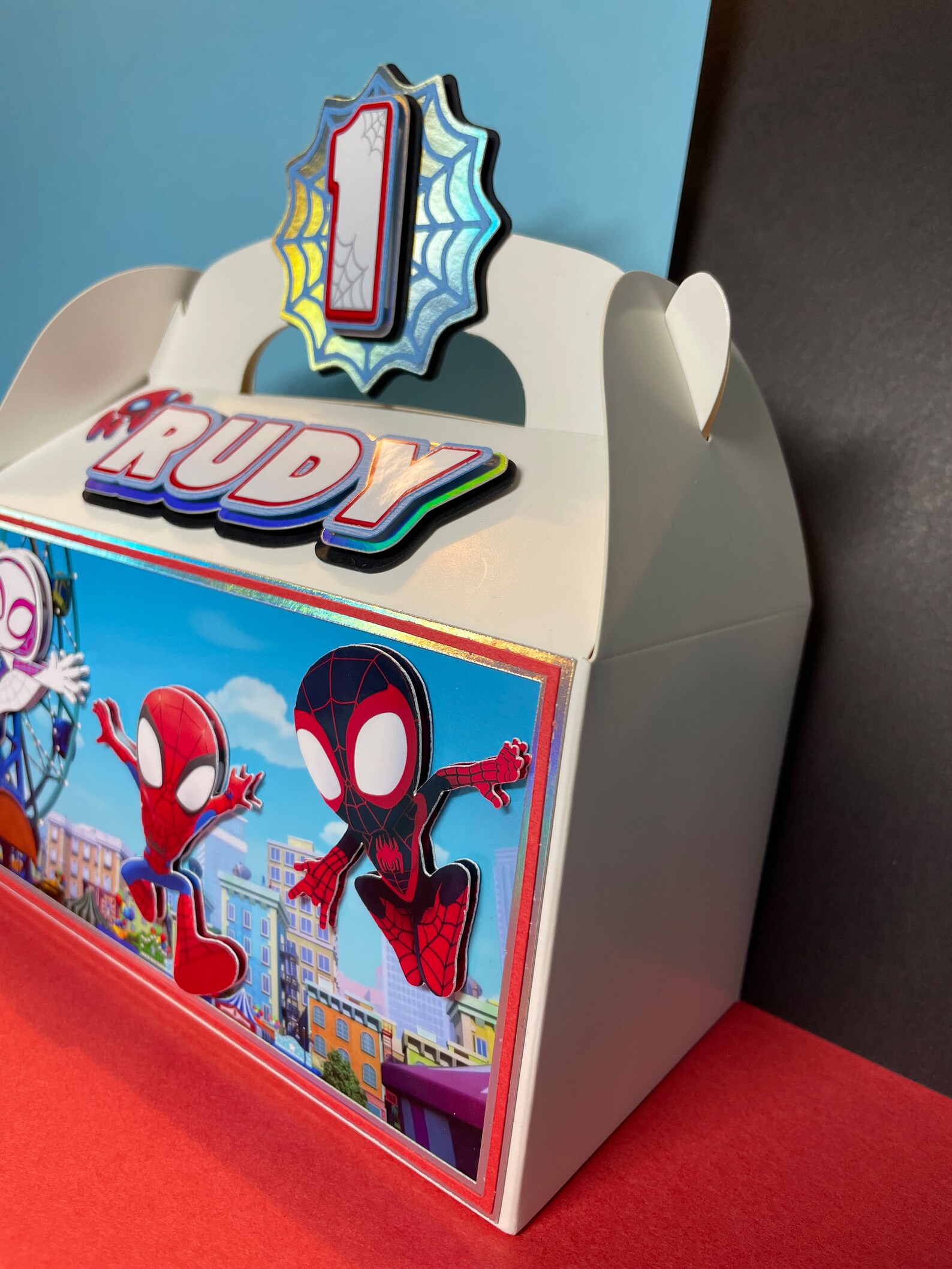 Spidey and Friends Gable Favor Box, Birthday Theme Goodie Box - Etsy
