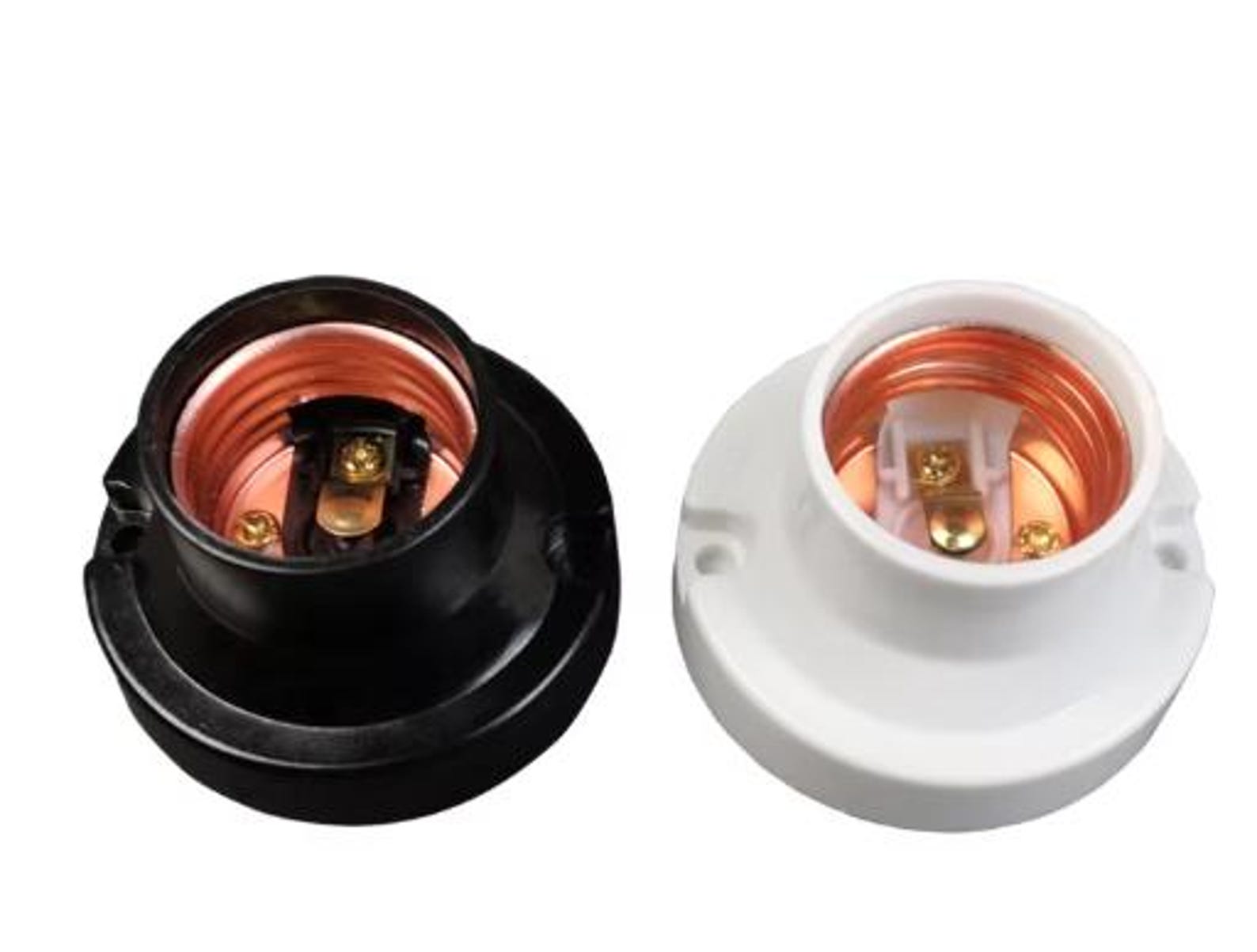 DIY E27 Screw Round LED Lamp Holder - 6A Desktop Lighting Base Socket ...