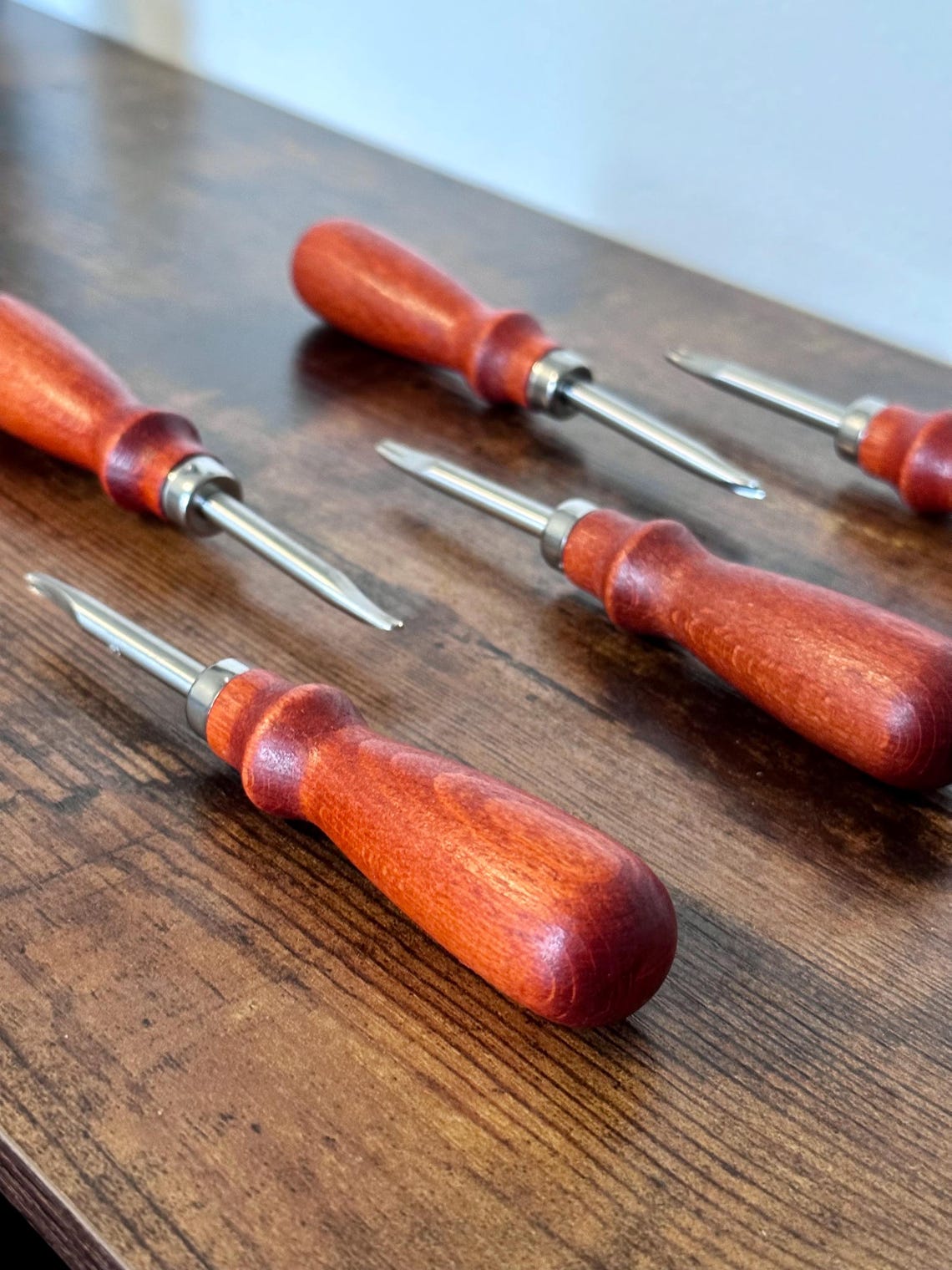 Leather Edge Beveler 5 Piece Set for Beveling, Skiving, Leathercraft ...