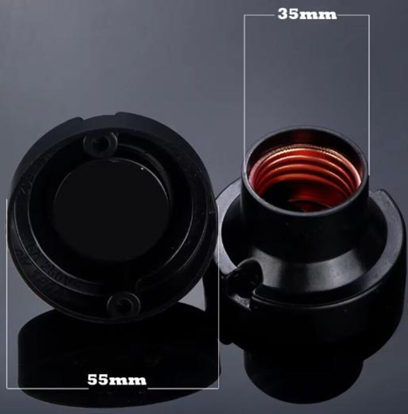 DIY E27 Screw Round LED Lamp Holder - 6A Desktop Lighting Base Socket ...