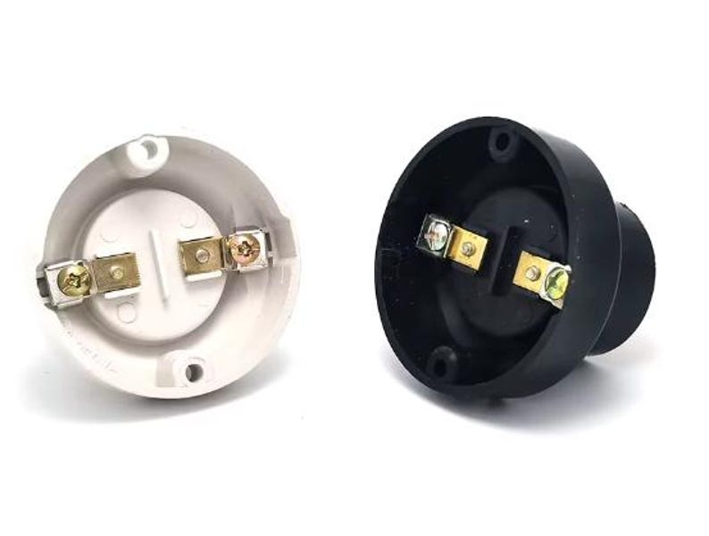 DIY E27 Screw Round LED Lamp Holder - 6A Desktop Lighting Base Socket ...