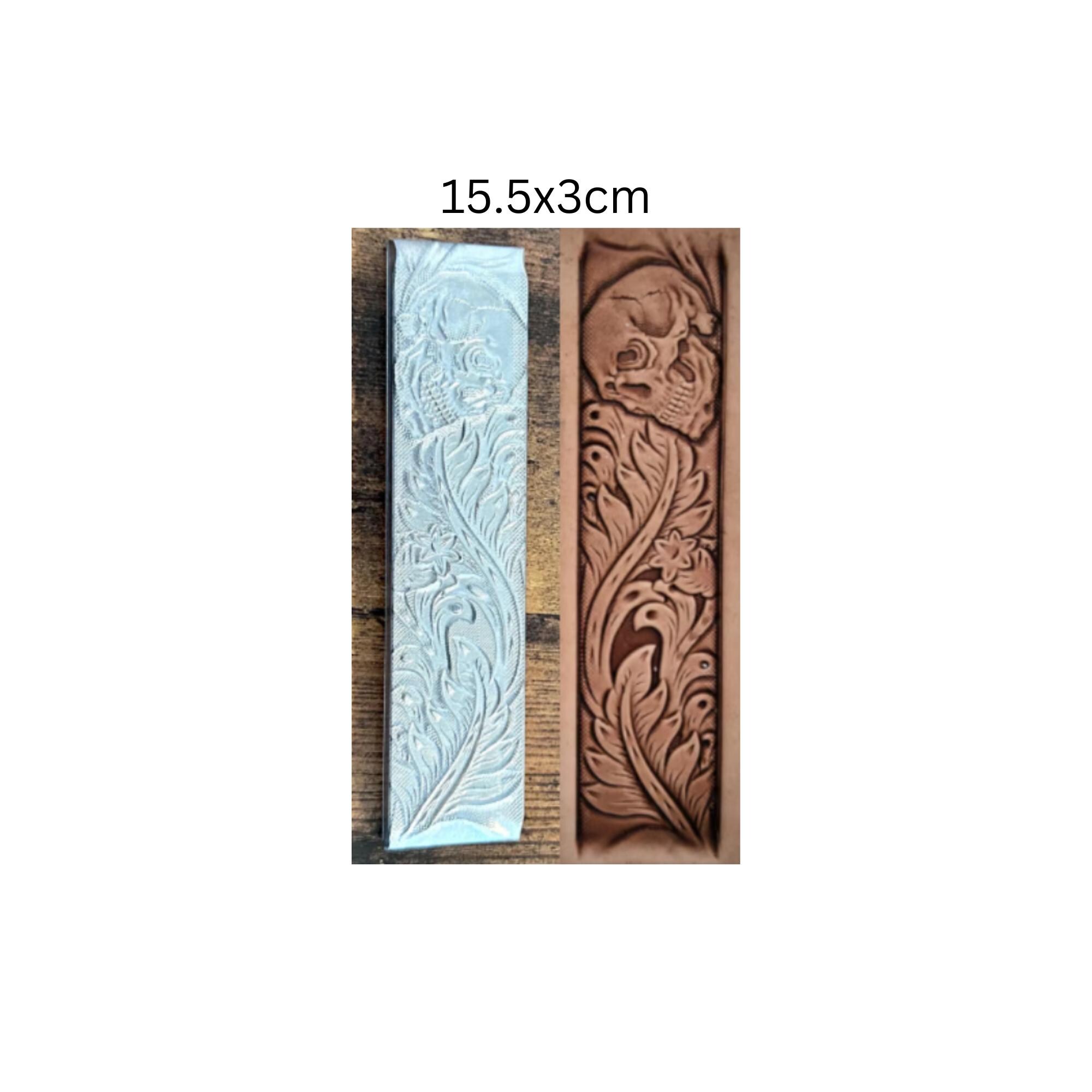 Skull Leather Belt Stamp, Skull Variation 3D Aluminum Alloy Leather ...
