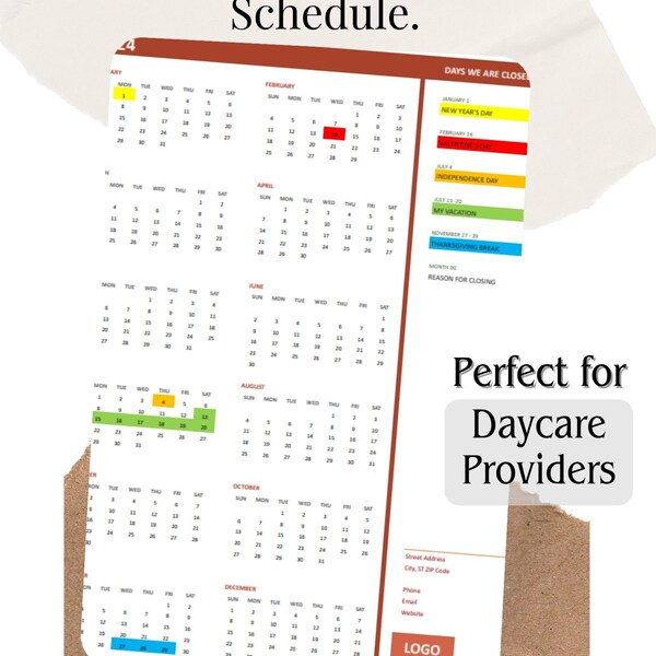 Days Closed Calendar - Etsy