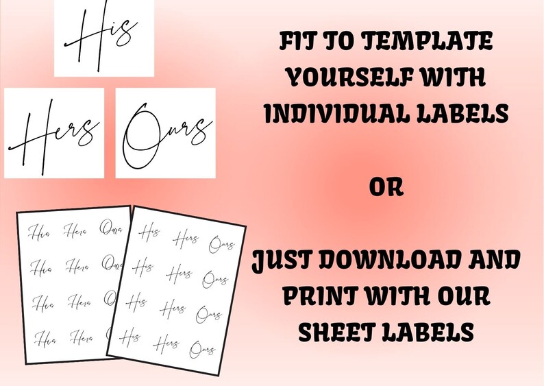 His, Hers, Our Favorite Wedding Favor Stickers. Printable Engagement ...