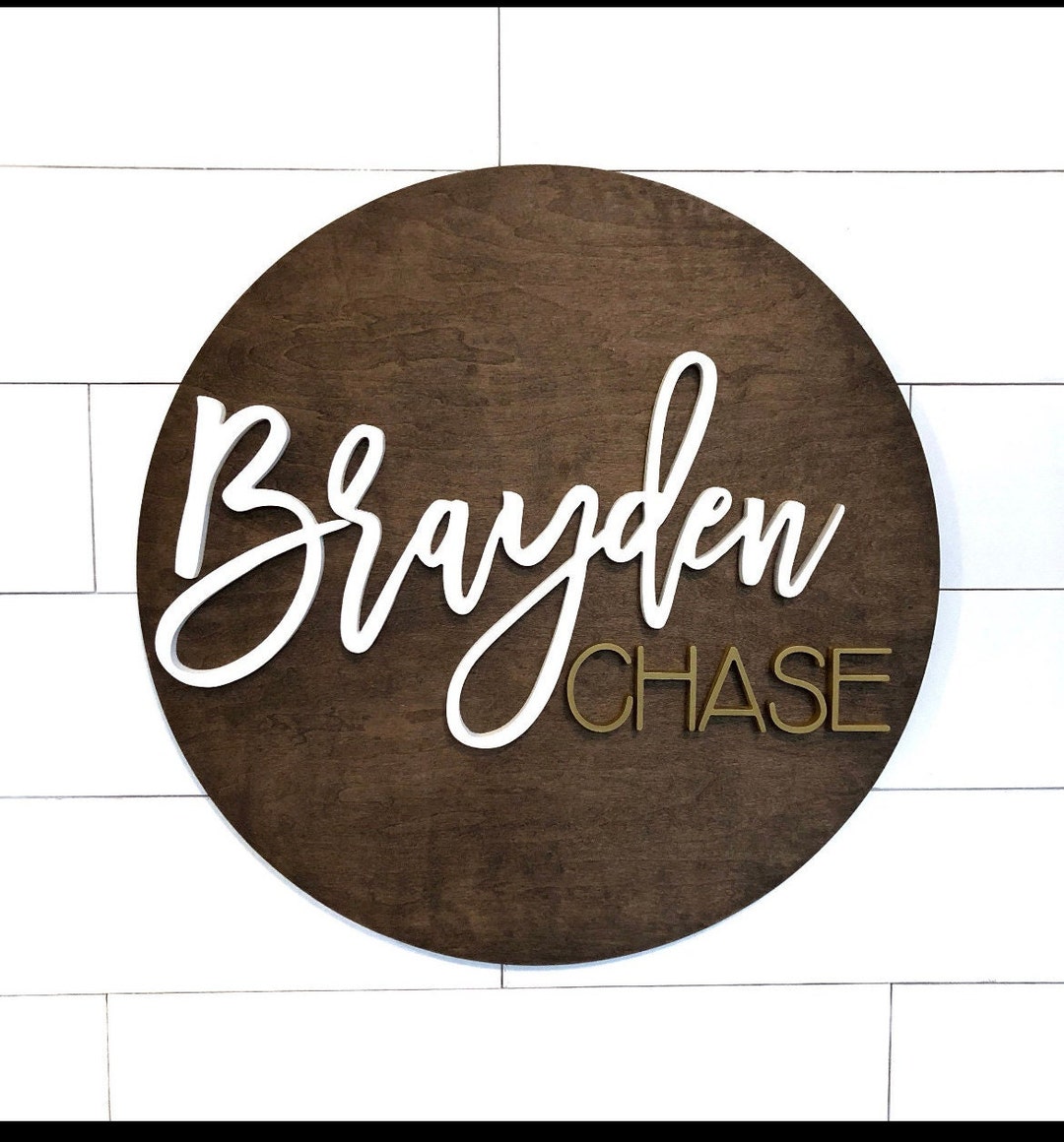 Round Name Signs - Etsy