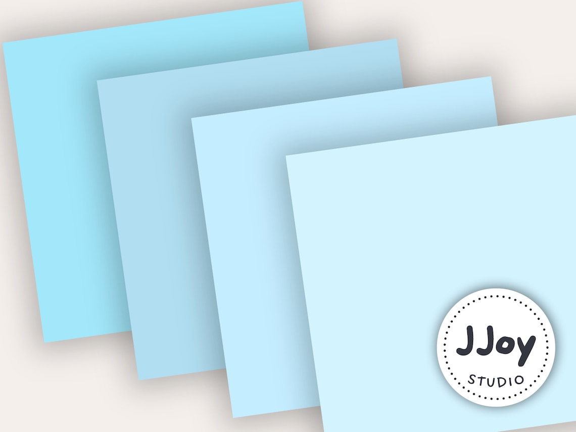 Pastel Blue Digital Paper Set Printable Solid Colors Paper - Etsy Canada