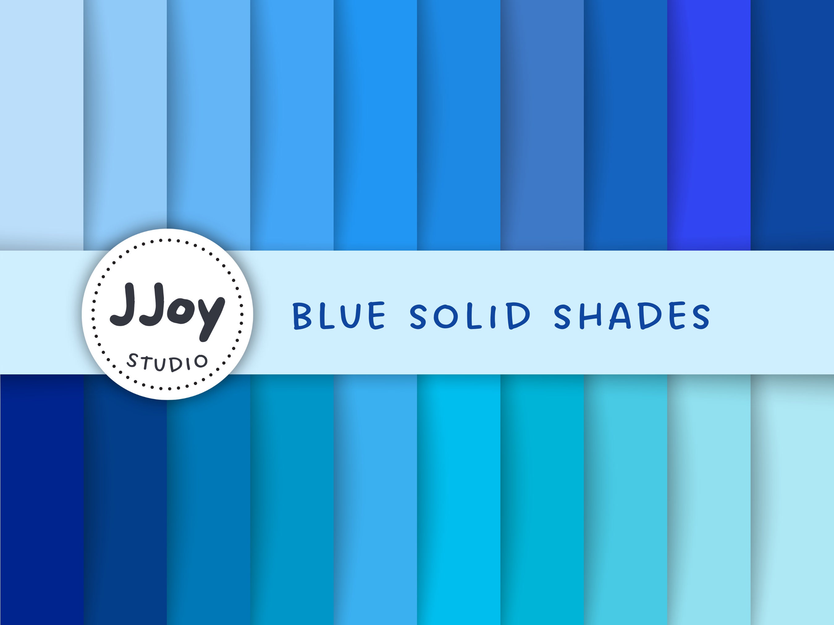 Blue Solid Colors Digital Paper Printable Blues Paper Set - Etsy