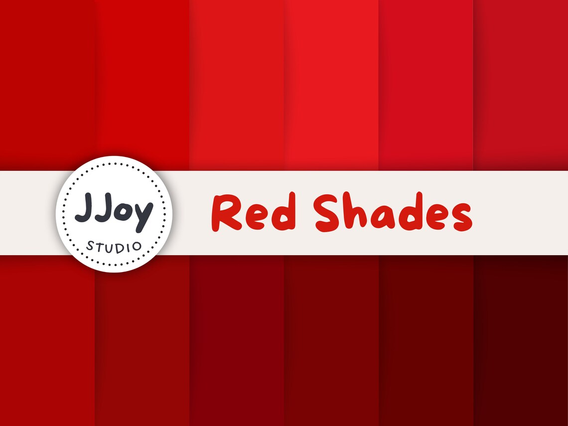 Red Digital Paper Set Solid Color Scrapbook Paper Printable - Etsy