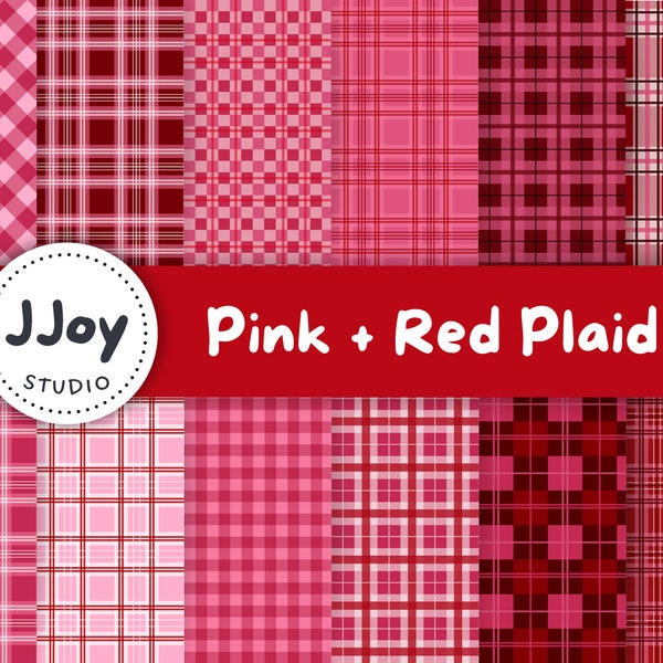 Red Plaid Fabric - Etsy