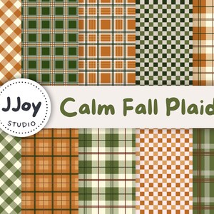 Fall Plaid Digital Paper Printable Set Earthy Digital Paper - Etsy