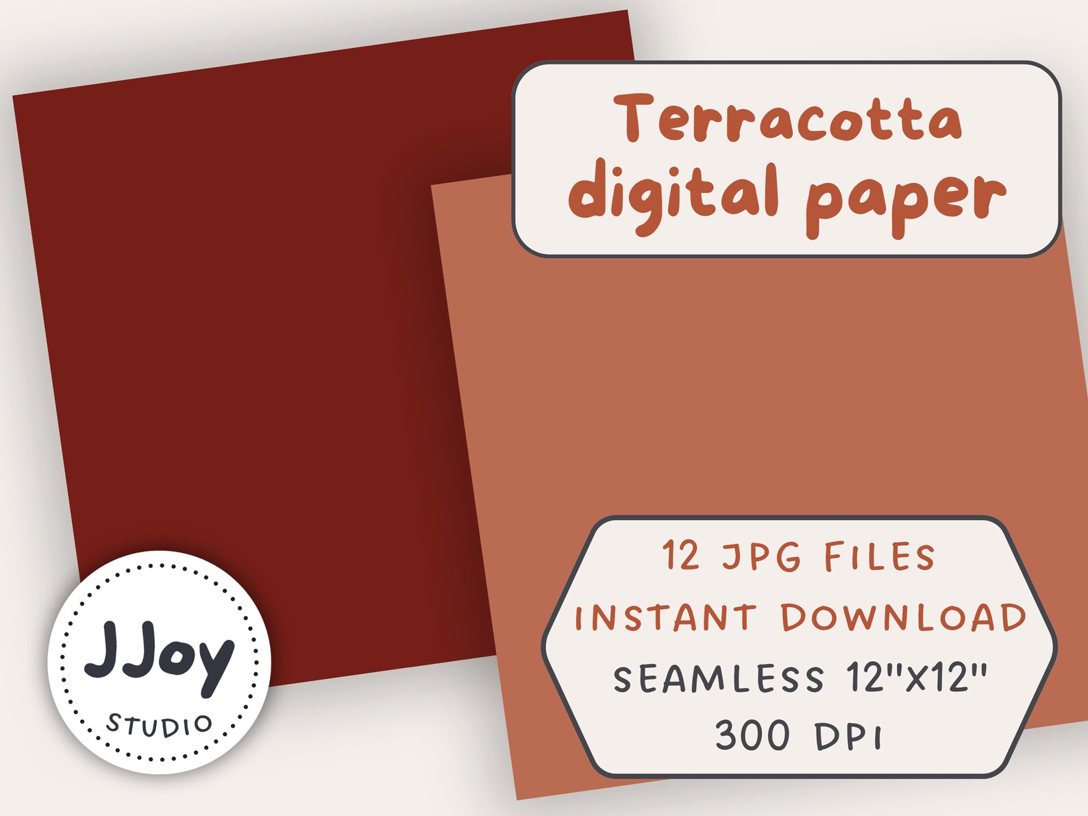 Boho Digital Paper Terracotta Terracotta Digital Paper Set - Etsy