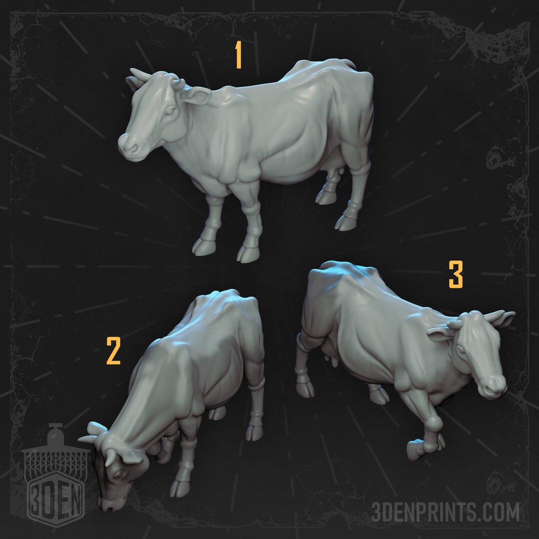 Cows Bundle Set by Vae Victis Miniatures 28mm or 32mm Scale Fantasy ...